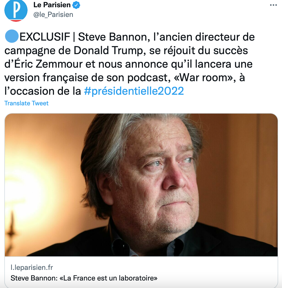 Steve Bannon has Plans for French Elections & Eric Zemmour – KazoDaily